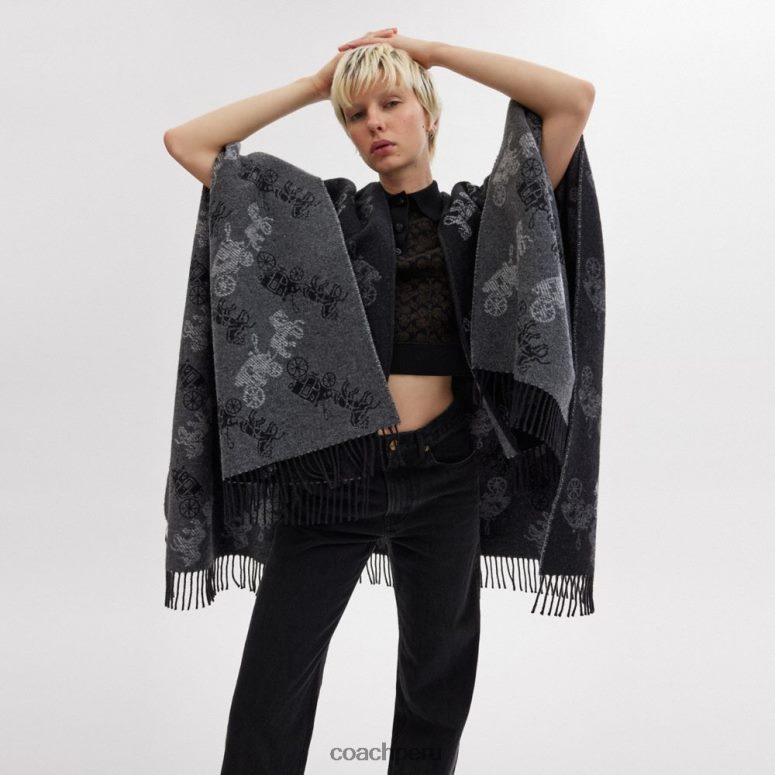 Coach mujer poncho reversible para caballos y carruajes negro D0084P556 ...